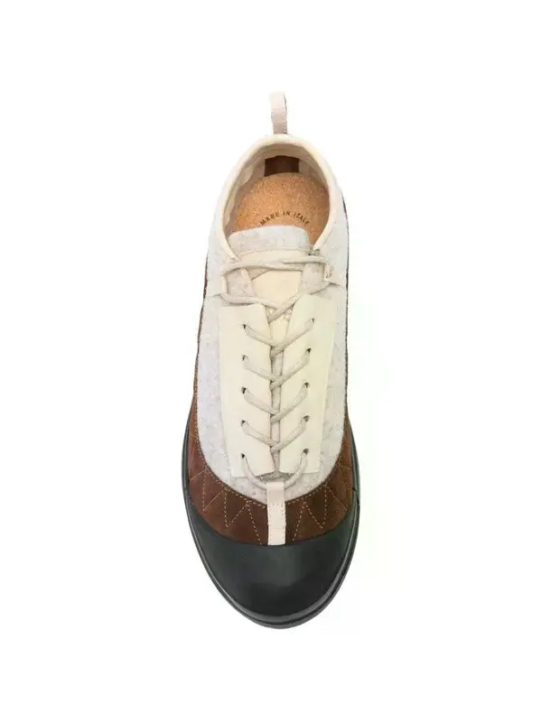RANRA Zig-zag Stitched Panelled Sneakers