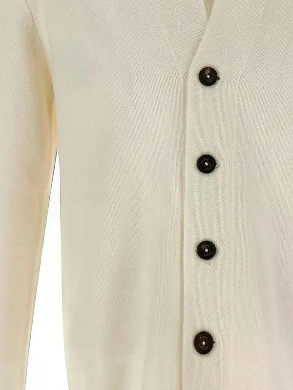 Eleventy Ribbed-trim Button-up Cardigan