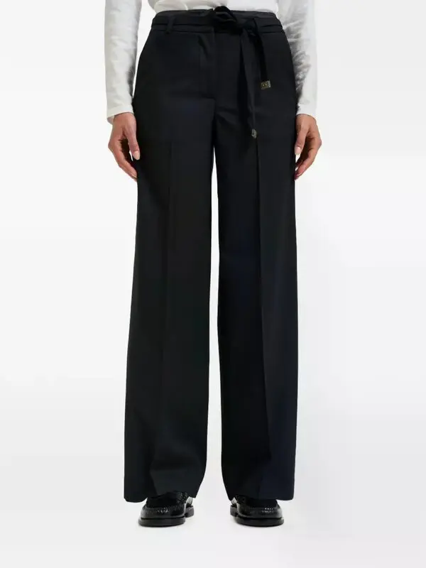 Peserico Belted Pressed-crease Trousers