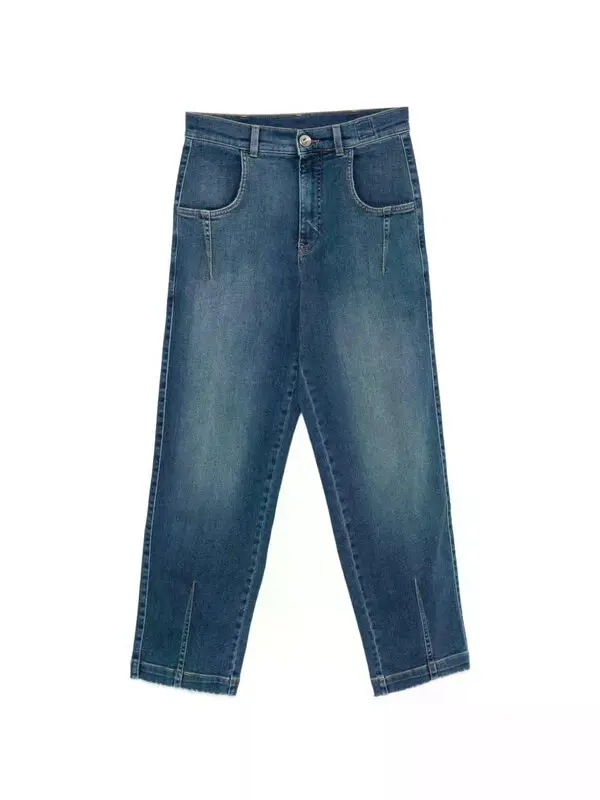 Eleventy Split-cuff Tapered Jeans