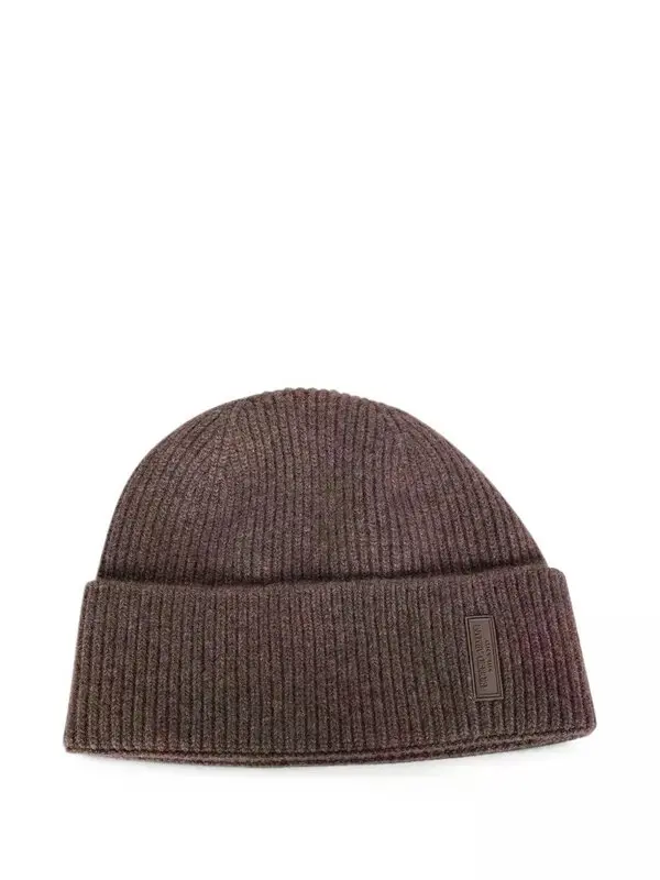 Giorgio Armani Ribbed-knit Cashmere Beanie Hat