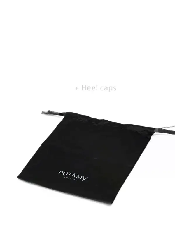 POTAMY Cylinder-heel Leather Pumps