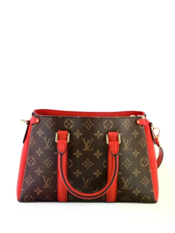 LOUIS VUITTON Monogram Canvas And Leather Satchel - Red