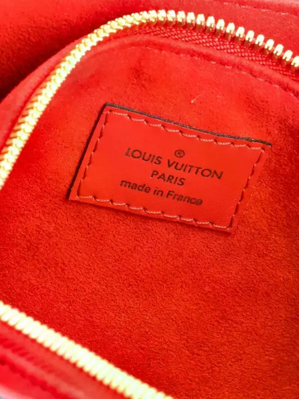 LOUIS VUITTON Monogram Canvas And Leather Satchel - Red