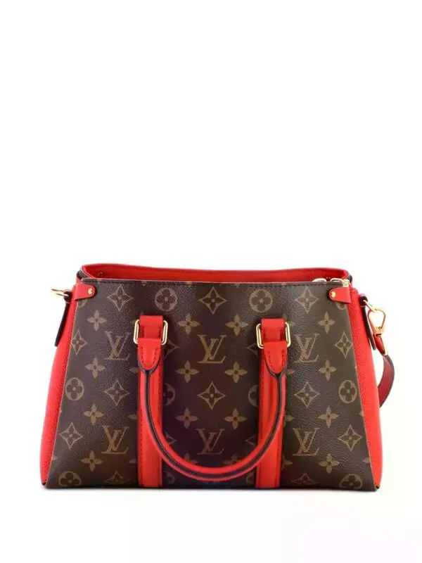 LOUIS VUITTON Monogram Canvas And Leather Satchel - Red