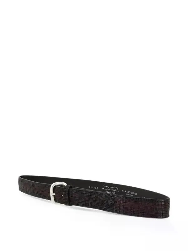 ALBERTO LUTI Woven-effect Leather Belt