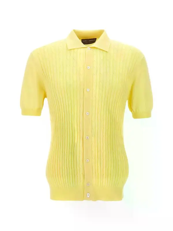 FILIPPO DE LAURENTIIS Cable-knit Button-up Shirt