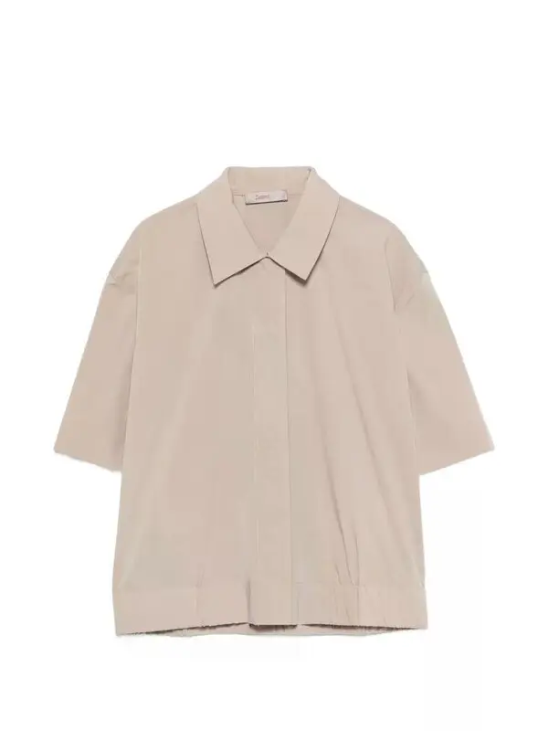 Herno Elasticated-hem Short-sleeve Shirt - Neutrals