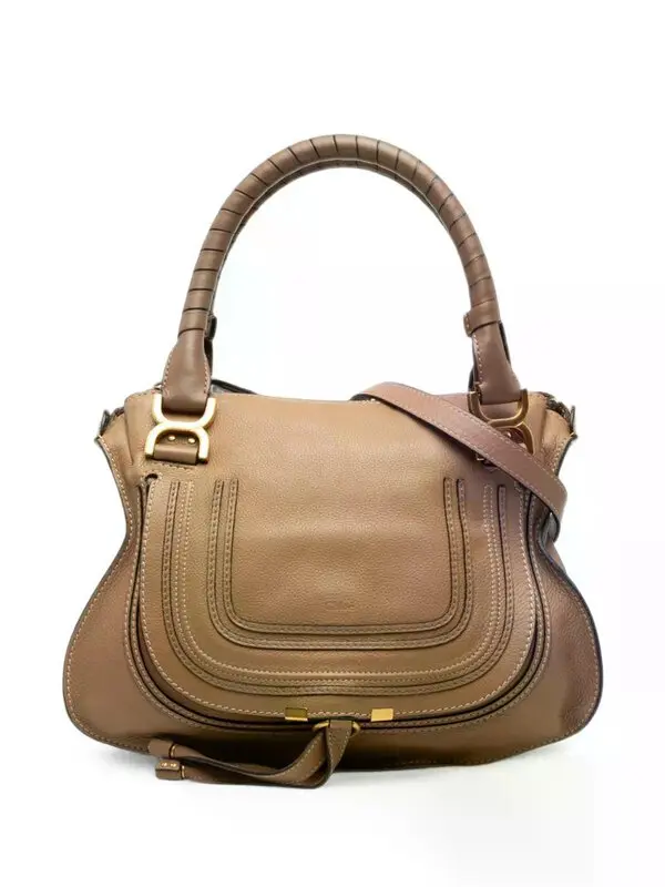 Chloé Medium Leather Marcie Satchel - Brown