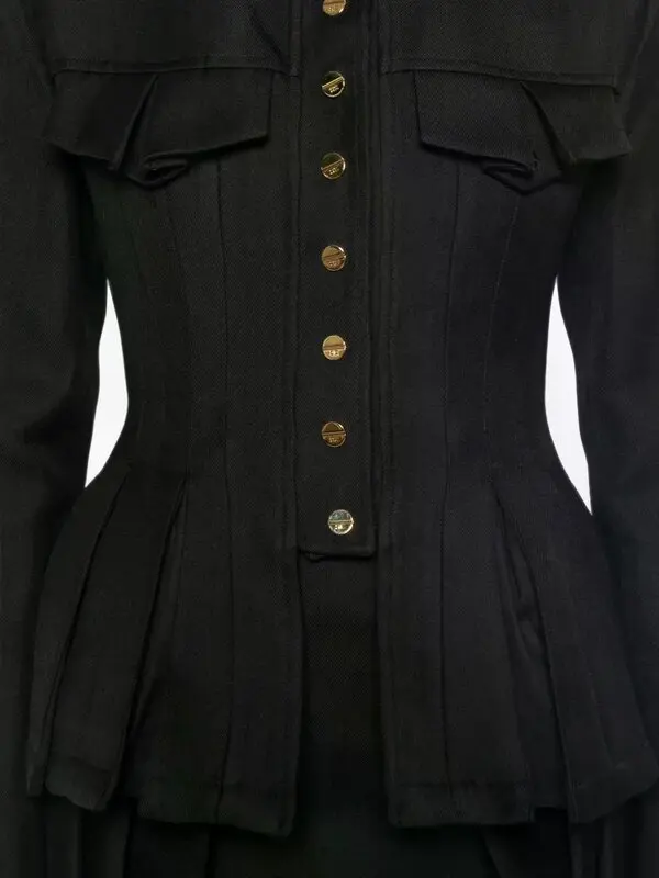 Elisabetta Franchi Peplum Button-up Jacket