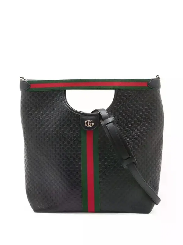 Gucci 2000-2015 Microguccissima Web Ophidia Satchel