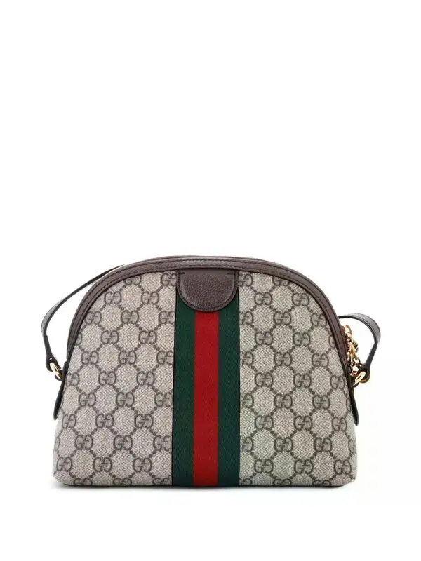 Gucci Ophidia Dome Gg Coated Canvas Small Shoulder Bag - Brown