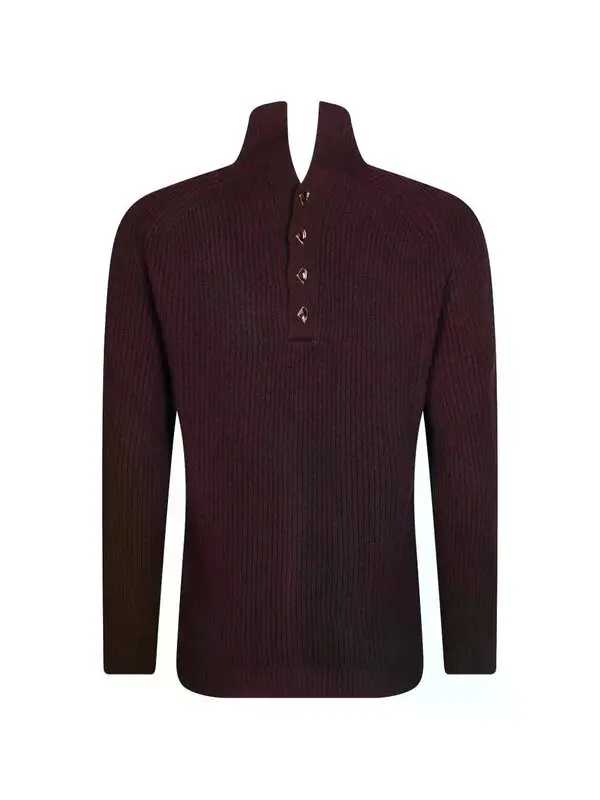 DONDUP Embellished-button Ribbed-knit Sweater