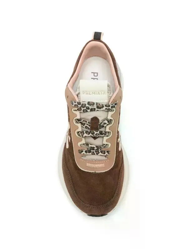 Premiata Leopard-print Suede Sneakers