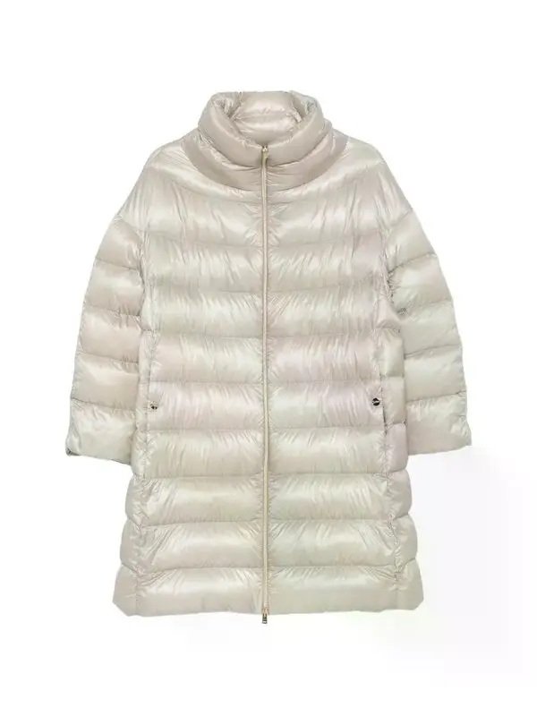 Herno Quilted High-neck Coat - Neutrals