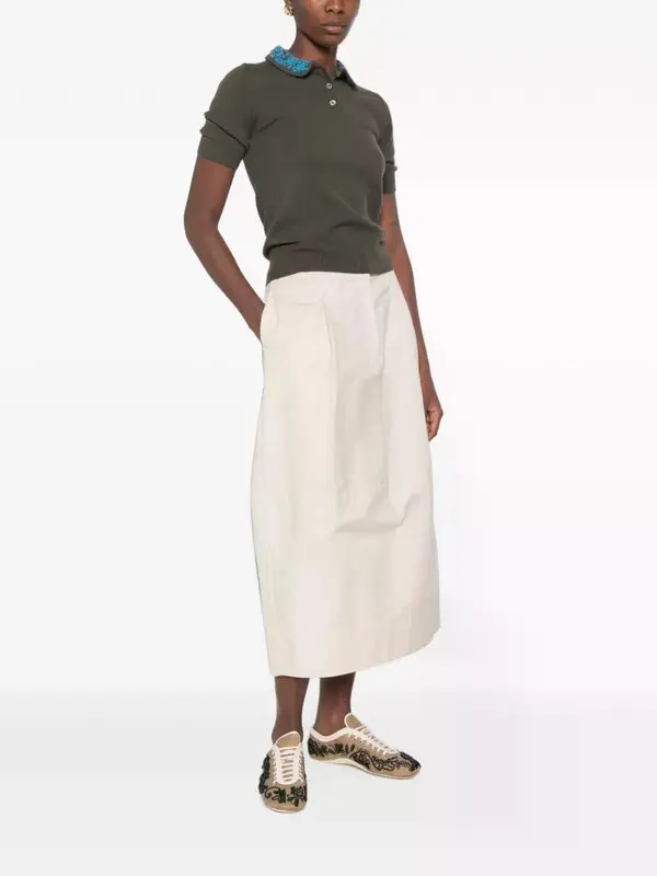 N°21 Embroidered-collar Polo Shirt