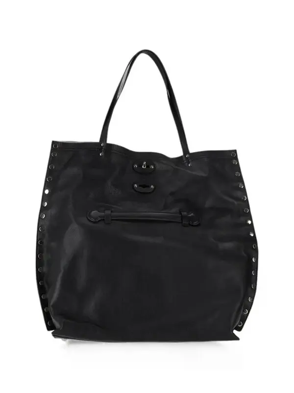 ZANELLATO Stud-embellished Leather Tote Bag
