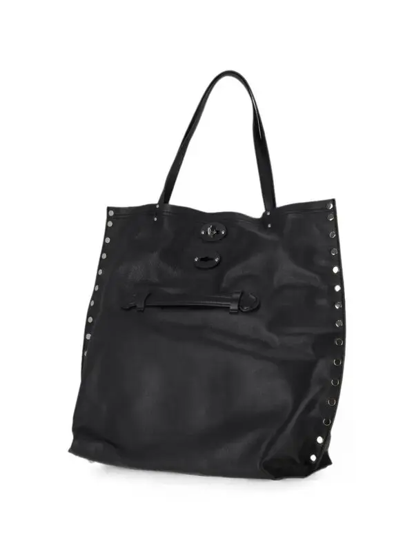 ZANELLATO Stud-embellished Leather Tote Bag