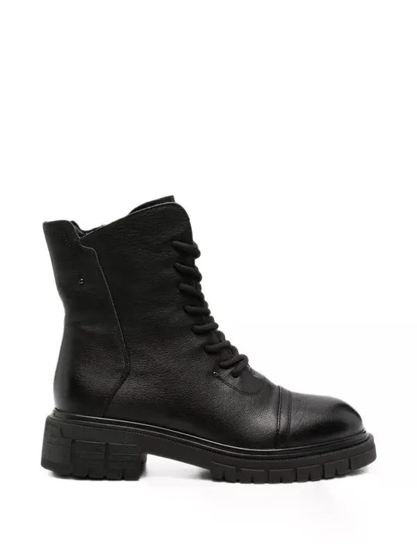 LINDA BAUMANN Lace-up Lug-sole Boots
