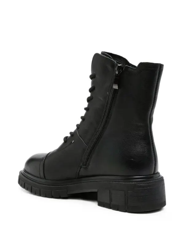 LINDA BAUMANN Lace-up Lug-sole Boots