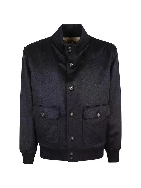 BARBA NAPOLI Button-up Bomber Jacket
