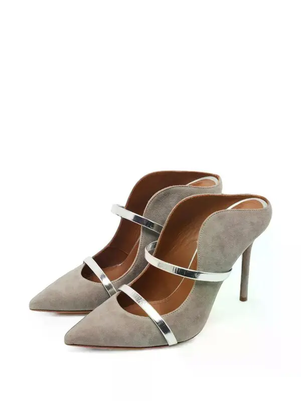 MALONE SOULIERS Suede Maureen Curved-strap Mules