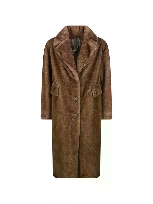 SWORD 6644 Single-breasted Faux-fur Coat