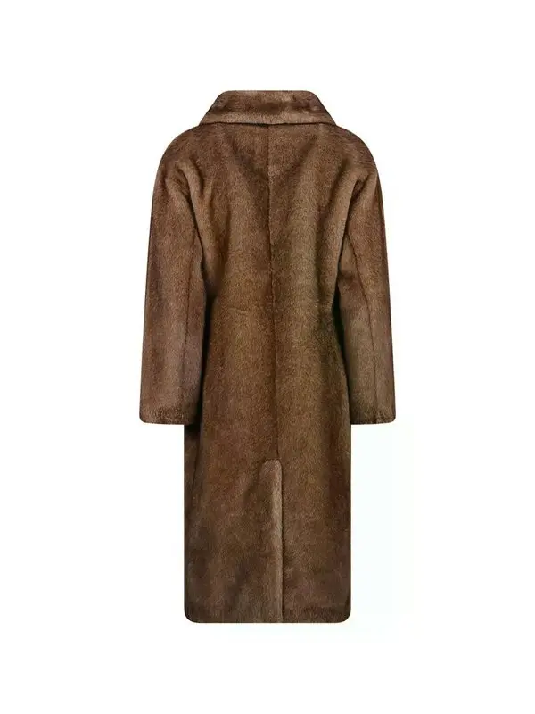 SWORD 6644 Single-breasted Faux-fur Coat
