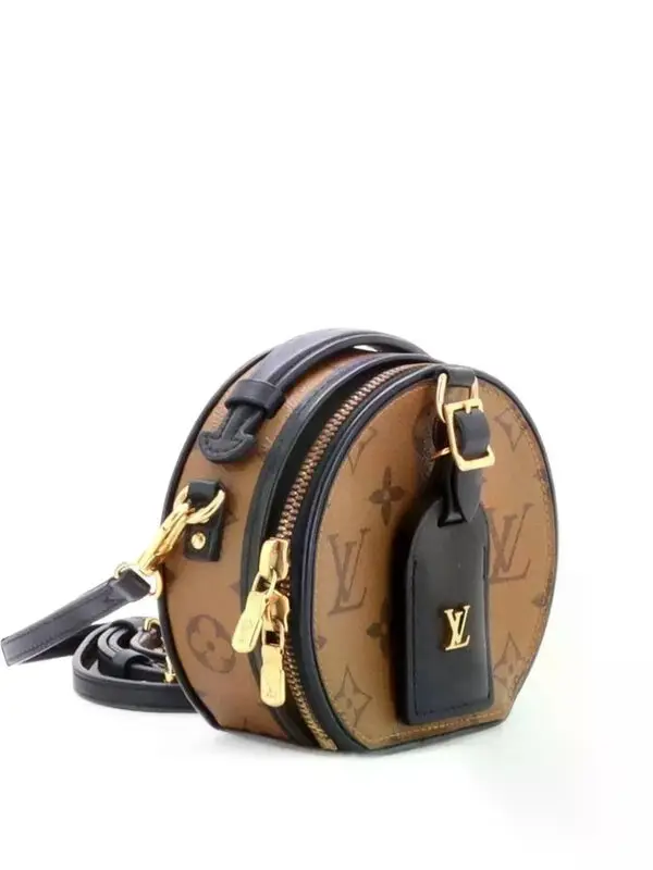 LOUIS VUITTON Mini Boite Chapeau Bag Reverse Monogram Canvas Crossbody Bag