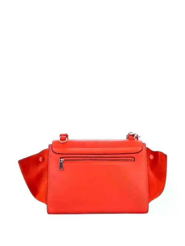 Celine Tricolor Trapeze Bag Leather Small Satchel
