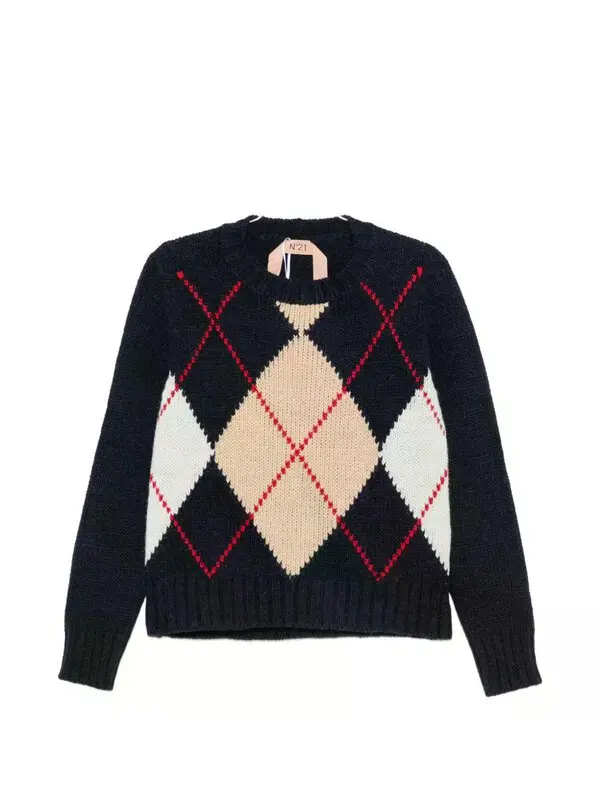 N°21 Argyle Knit Sweater