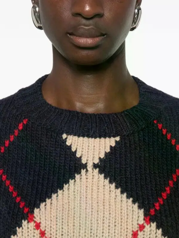 N°21 Argyle Knit Sweater