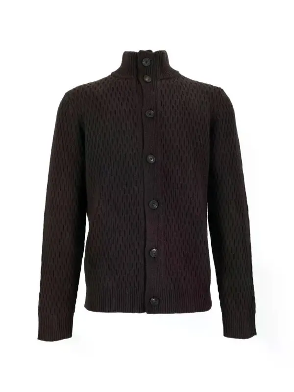 Peserico Honeycomb-knit Button-up Cardigan