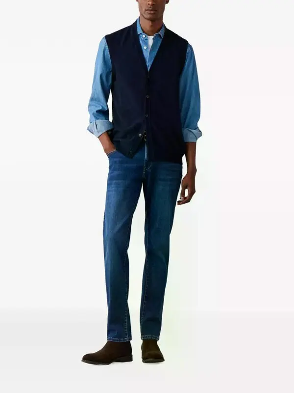 HACKETT LONDON Button-up Knitted Vest