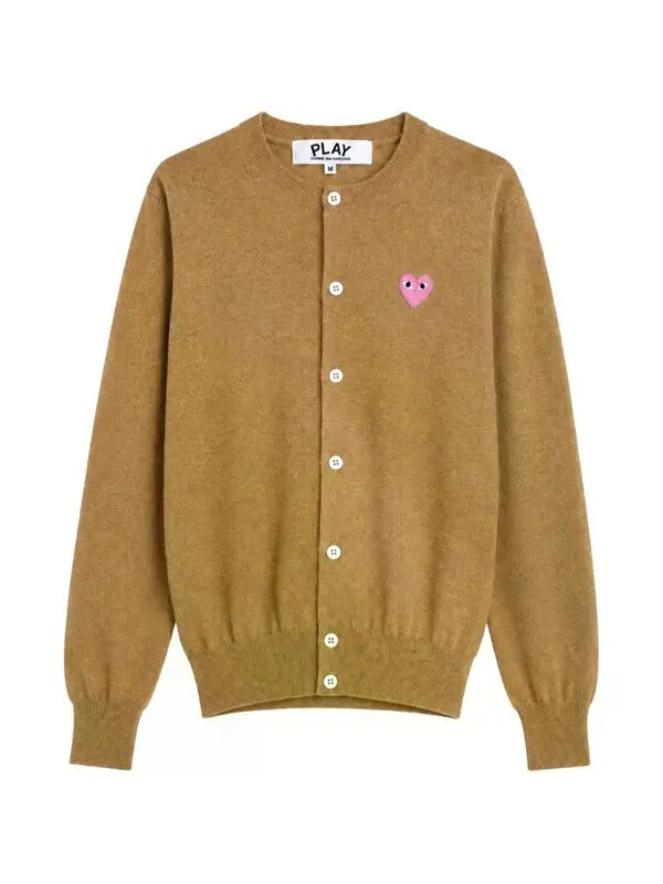 Play Comme Des Garcon Heart-patch Cardigan