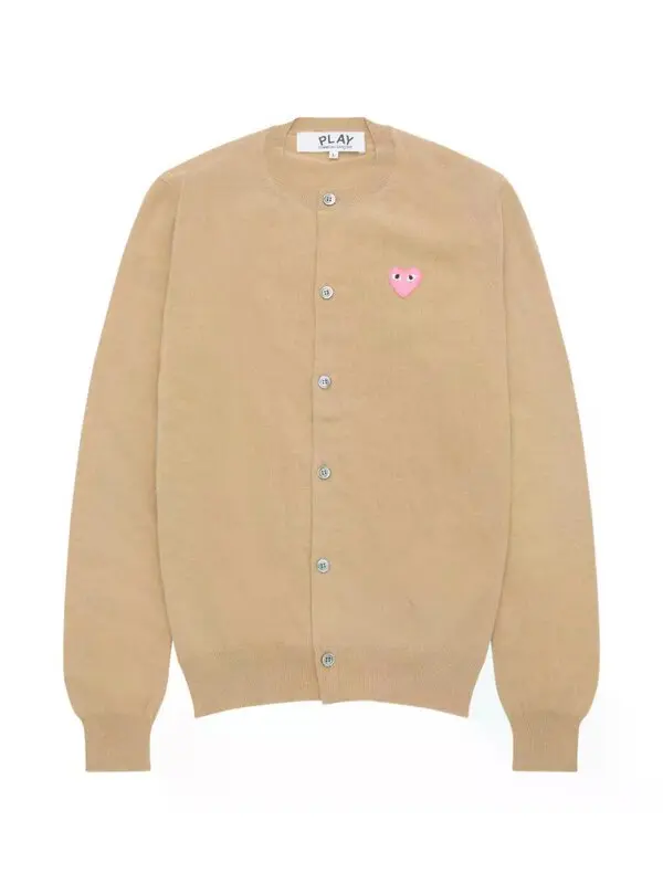 Play Comme Des Garcon Heart-patch Cardigan