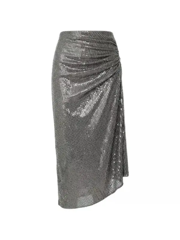 TOCCIN Raelynn Sequin-embellished Draped Skirt