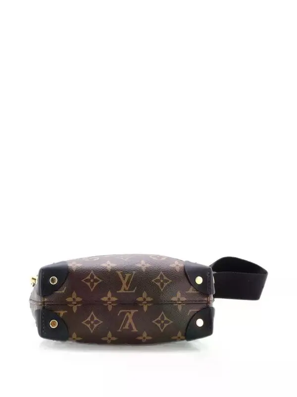 LOUIS VUITTON Monogram Canvas Petite Malle Souple Handbag - Black