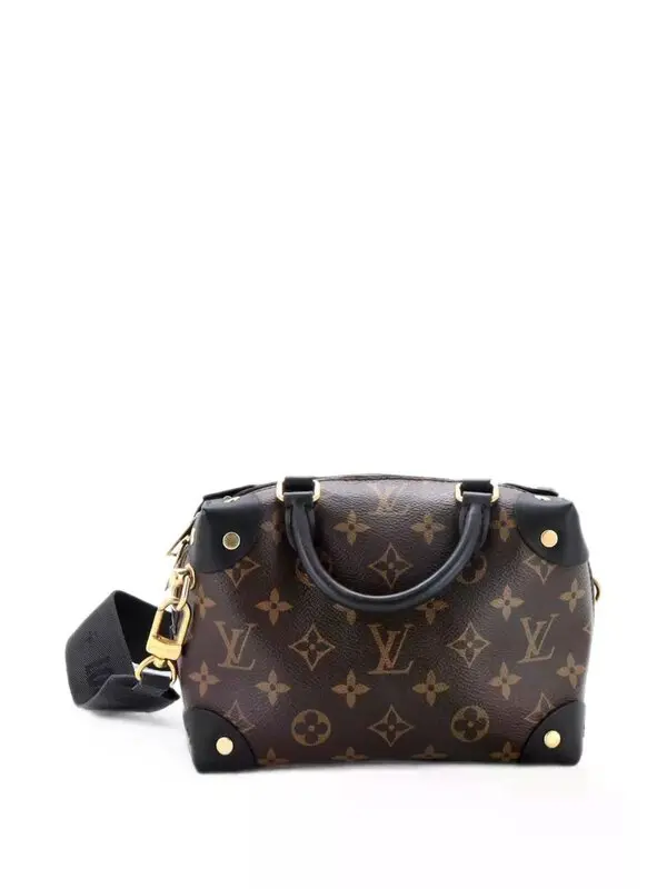 LOUIS VUITTON Monogram Canvas Petite Malle Souple Handbag - Black