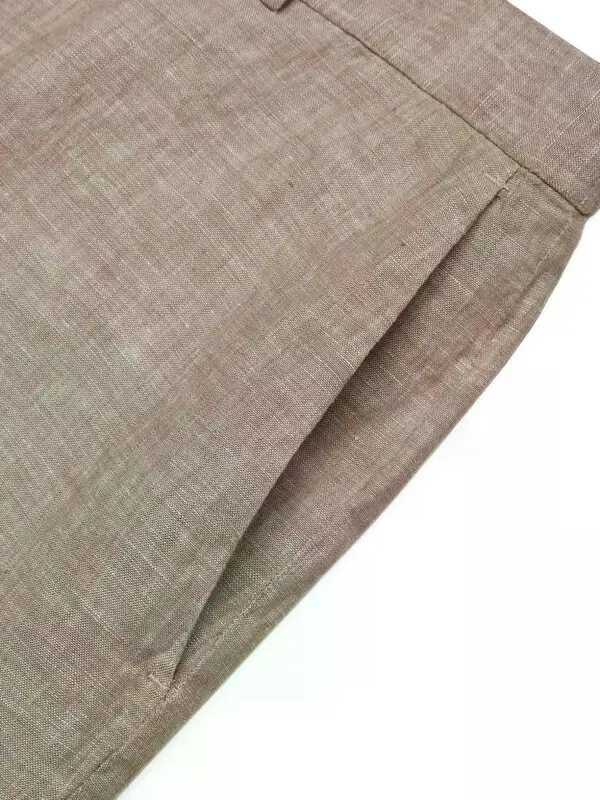 UNITY Linen-blend Pressed-crease Shorts