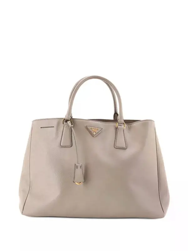 Prada Saffiano Leather Open Tote Bag - Grey