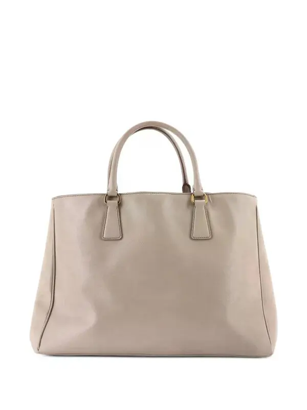 Prada Saffiano Leather Open Tote Bag - Grey