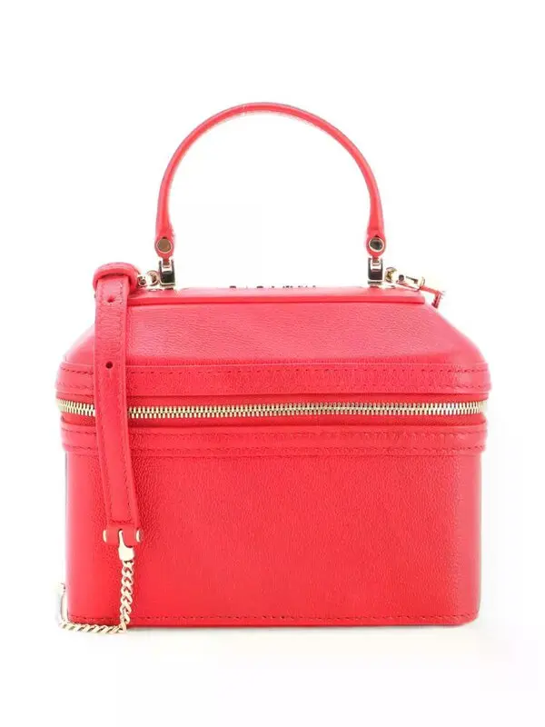 BVLGARI Serpenti Forever Top Handle Convertible Vanity Leather Small Satchel