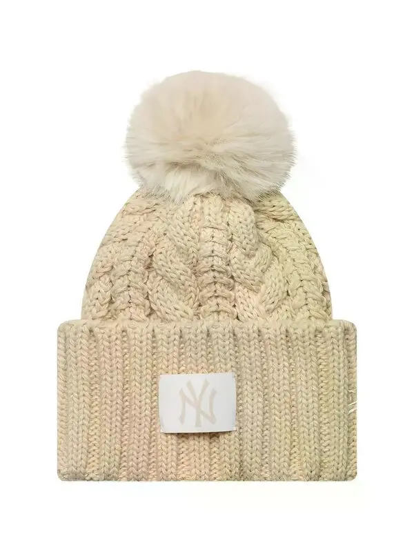 New Era Cable-knit Pompom Beanie Hat - Neutrals