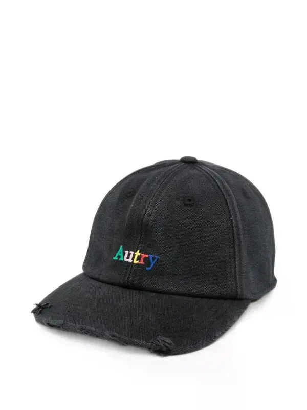 AUTRY Distressed Logo-embroidered Baseball Cap