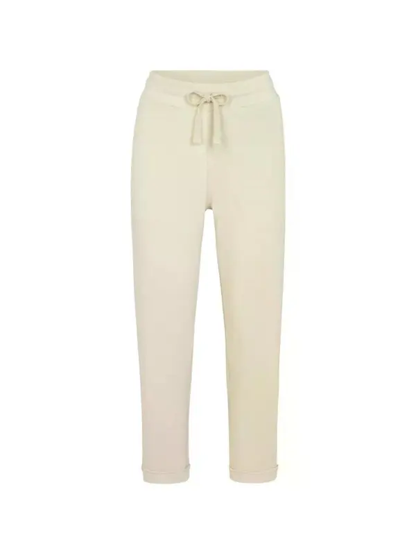 JUVIA Ellis Drawstring Rolled-cuff Track Pants - Neutrals