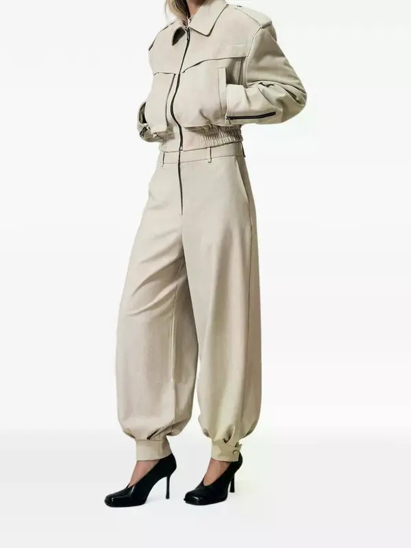 POTAMY Square-toe Leather Pumps