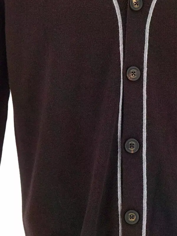 Eleventy Piping-detail Ribbed-trim Cardigan