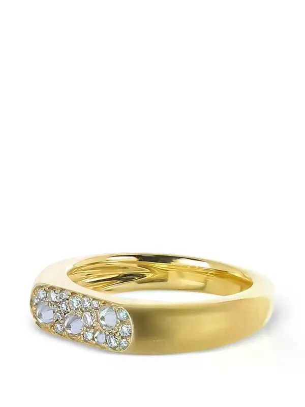 LEIGH MAXWELL Diamond Flattened Band Ring