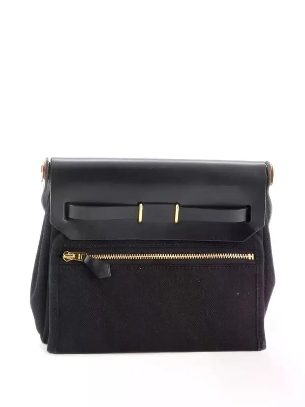 Hermès Herbag Zip Toile And Leather 20 Shoulder Bag